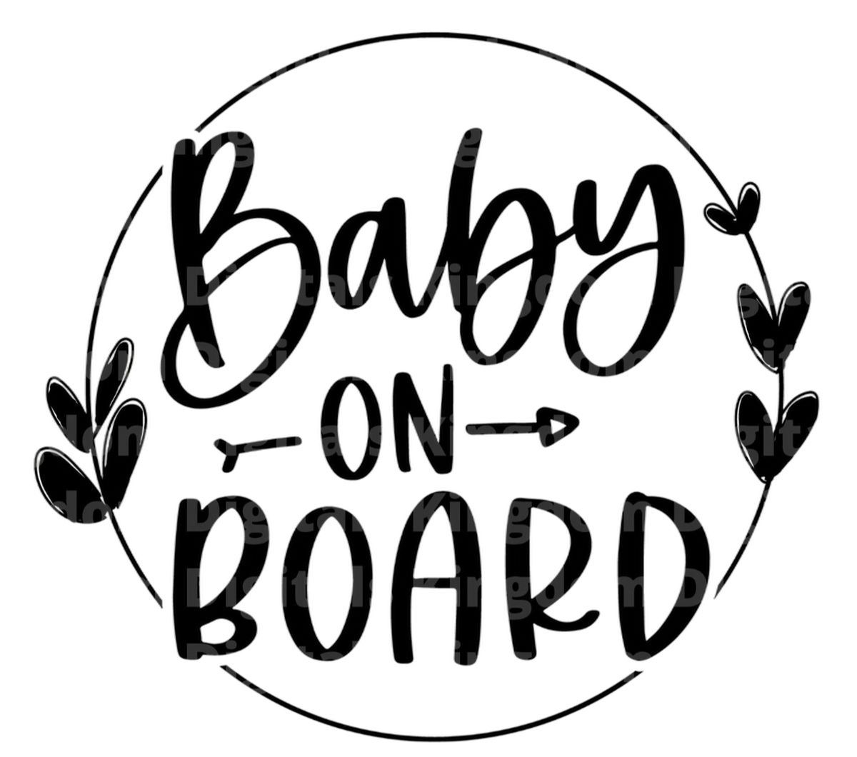 Baby on Board SVG Cut File – Kingdom Art Digitals