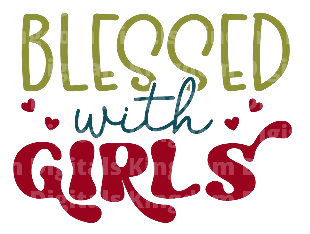 Blessed with girls SVG – Kingdom Art Digitals