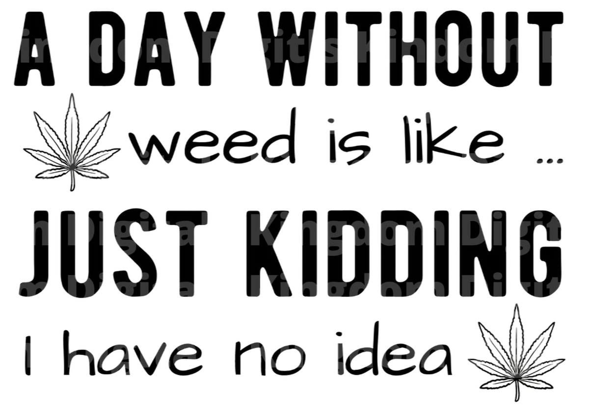 A Day Without Weed Is like SVG Cut File – Kingdom Art Digitals