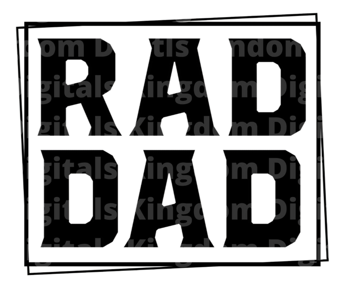 Rad Dad SVG Cut File – Kingdom Art Digitals