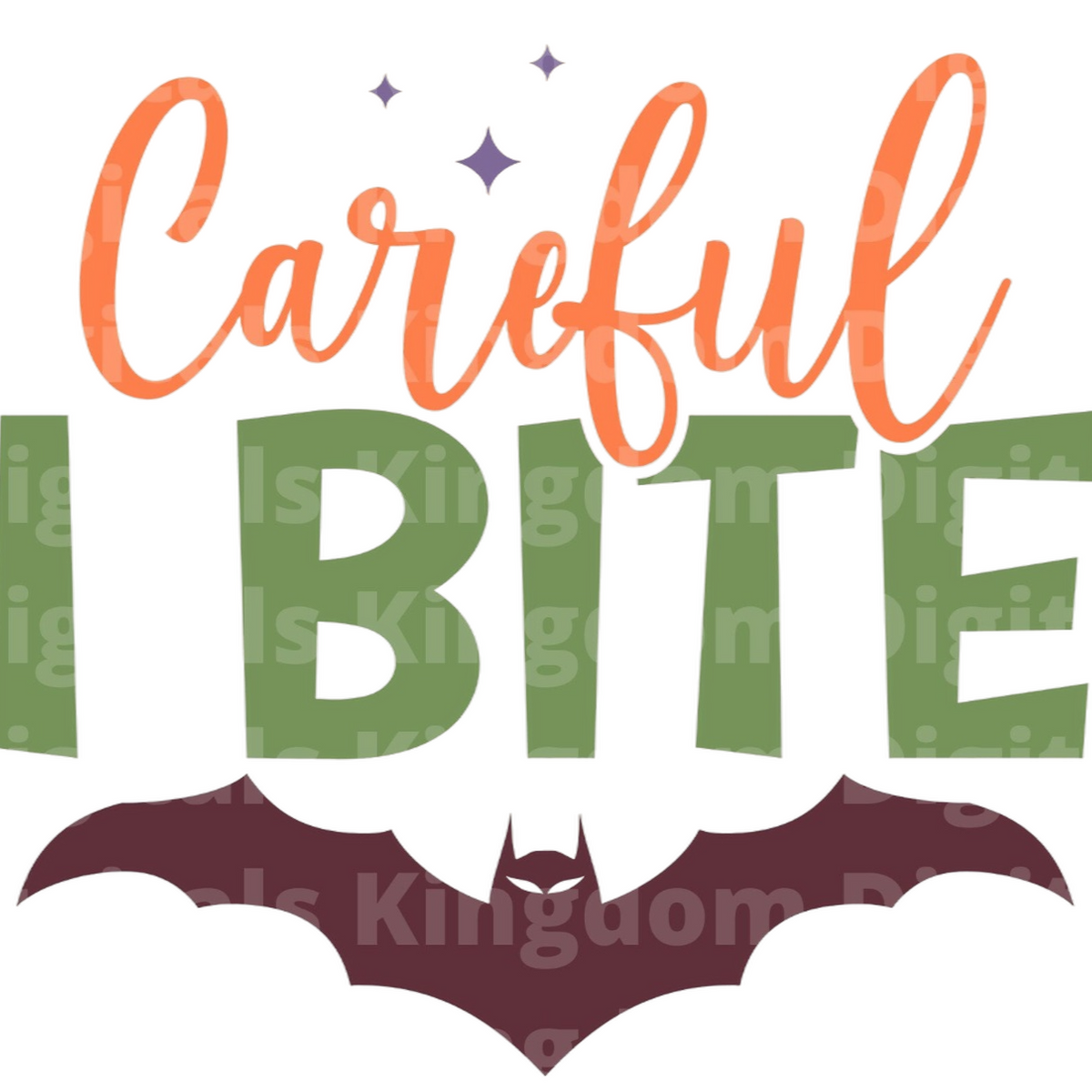 Careful, I bite SVG Cut File – Kingdom Art Digitals
