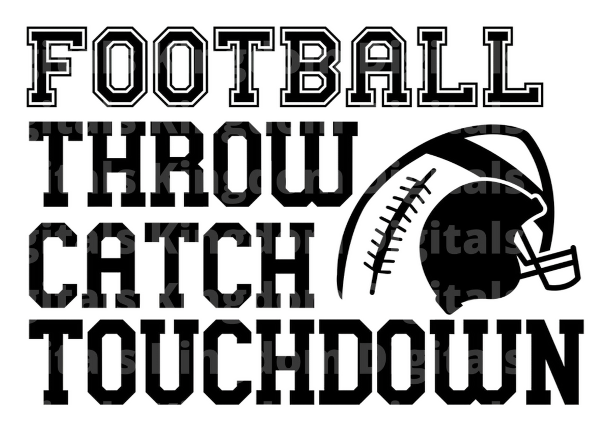Football Throw Catch Touchdown SVG Cut File – Kingdom Art Digitals